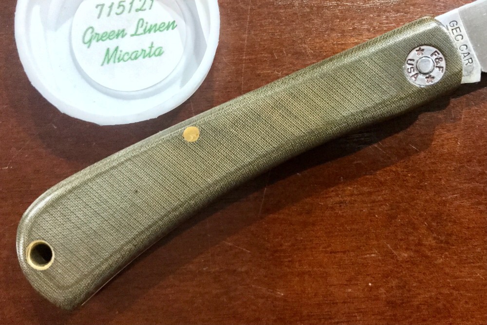 Great Eastern Cutlery Farm & Field 715121 Bullnose, Green Linen Micarta ...