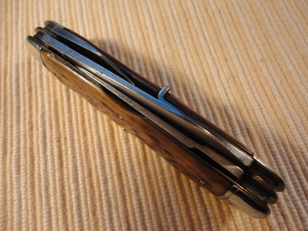 REMINGTON JIGGED BONE 4 BLADE/TOOL UTILITY "AUTO KNIFE"