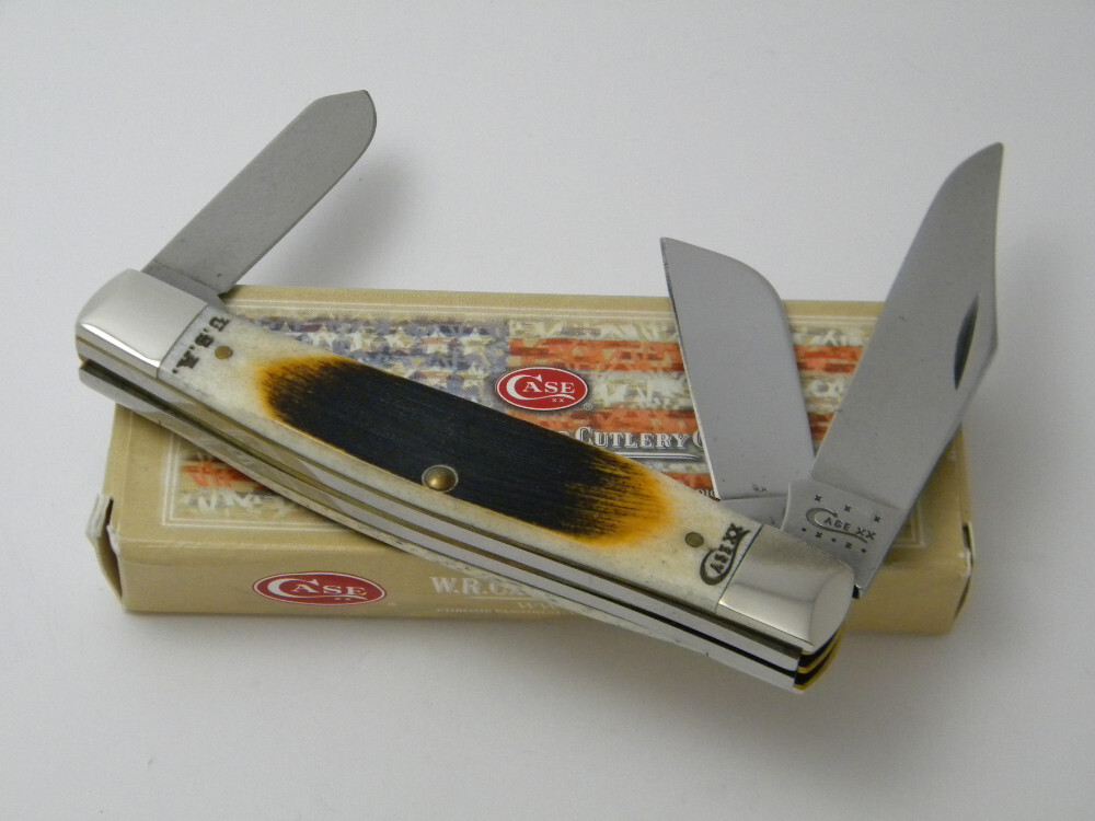 Case XX USA 6375 2013 Large Amber Bone Stockman Knife in Box