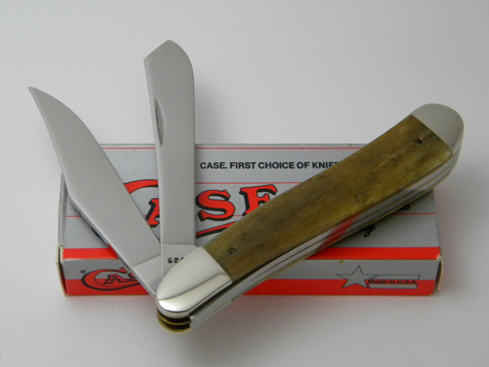 Case XX USA 6240 1995 Bone Dogleg Trapper Knife in Box