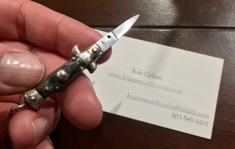 Miniature Switchblade Knife, Made In Italy, Marked Inox, Older Style ...