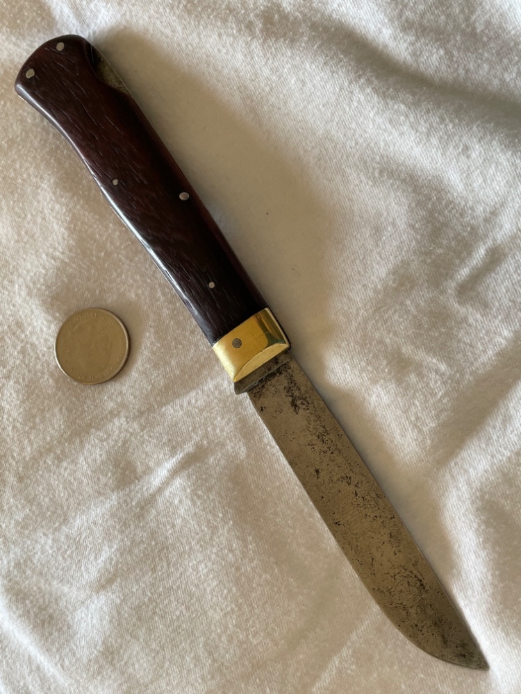 Hubertus carbon steel 4” blade wood handle lockback