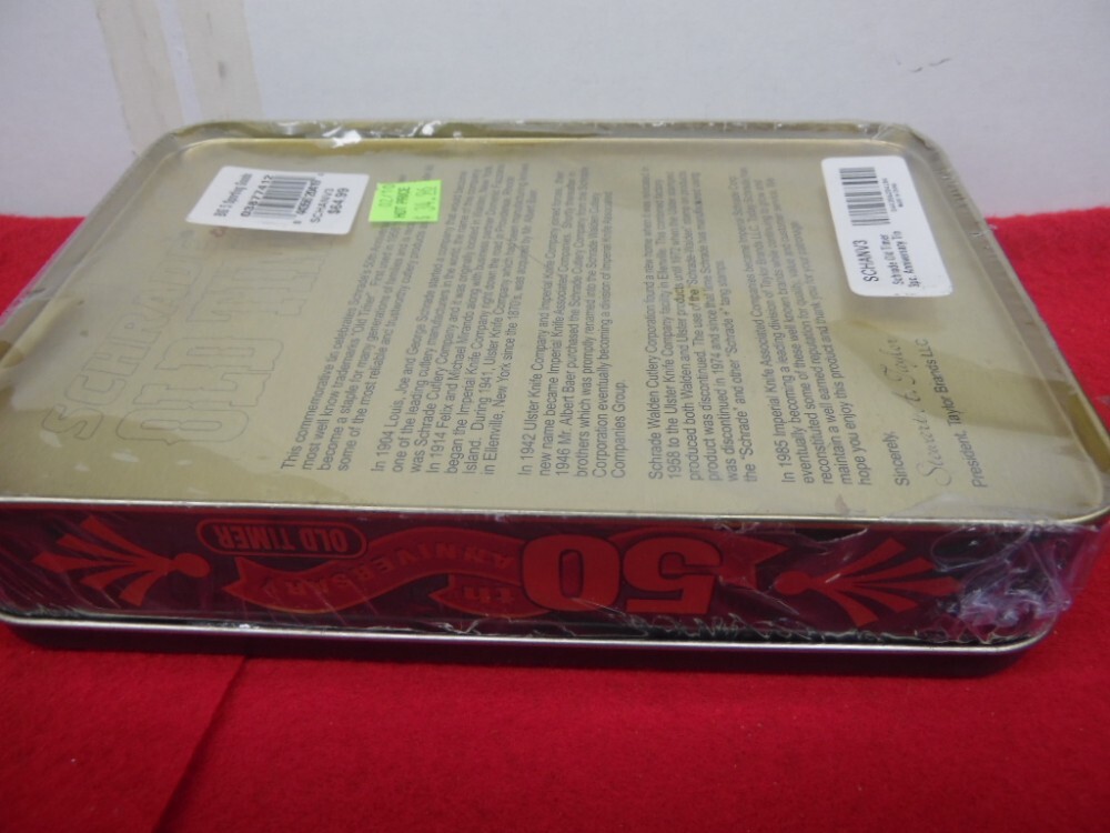 SCHRADE OLD TIMER 50th ANNIVERSARY 2008 3 KNIFE SET IN TIN SPECIAL ...