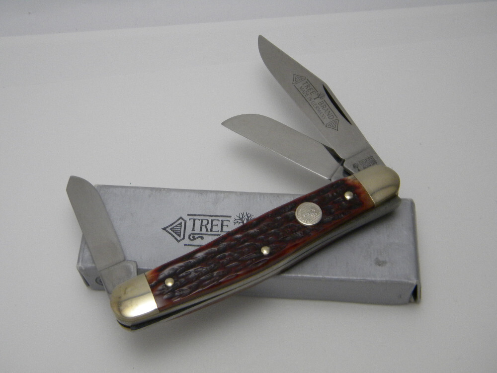 Boker Tree Brand Solingen, Germany 8573 Bone Stockman Knife in Box