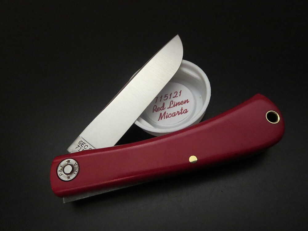 Great Eastern Cutlery #71 Bullnose Sodbuster Red Linen Micarta GEC 715121