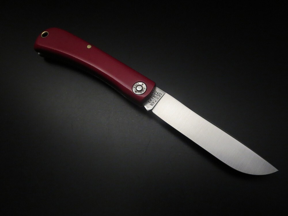 Great Eastern Cutlery #71 Bullnose Sodbuster Red Linen Micarta GEC 715121
