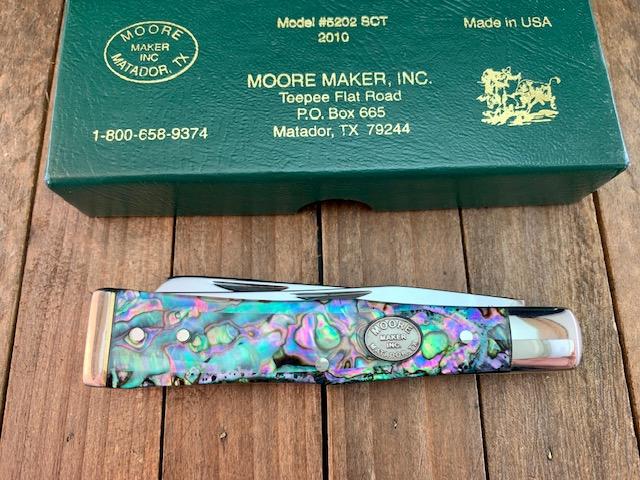 Moore Maker Swell Center Jack Abalone Looking Glass Handle Beautiful ...
