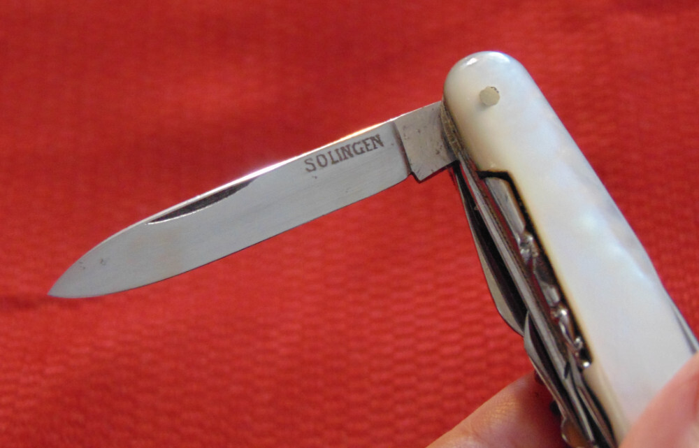 MINT CONDITION VINTAGE SOLINGEN MULTI-BLADE 20 BLADE DISPLAY GENUINE ...