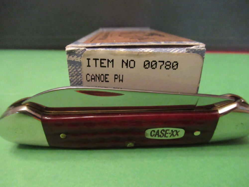 Case XX 1996 Red Bone Pocket Worn Canoe Pattern # 62131 SS
