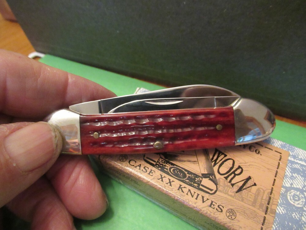 Case XX 1996 Red Bone Pocket Worn Canoe Pattern # 62131 SS