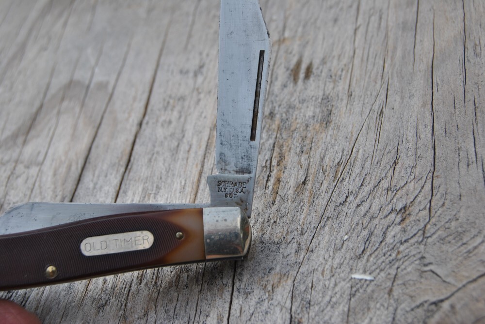 Schrade Old Timer 80T 3 Blade Stockman 3 7/8" Closed Never Used Factory ...