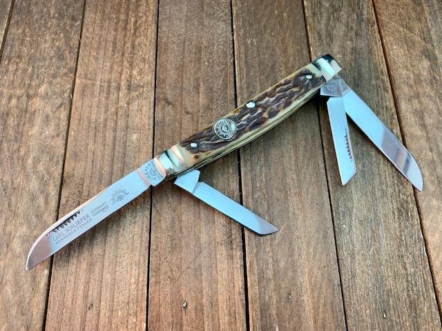 German Eye by Carl Schlieper 4 Blade Congress Stag