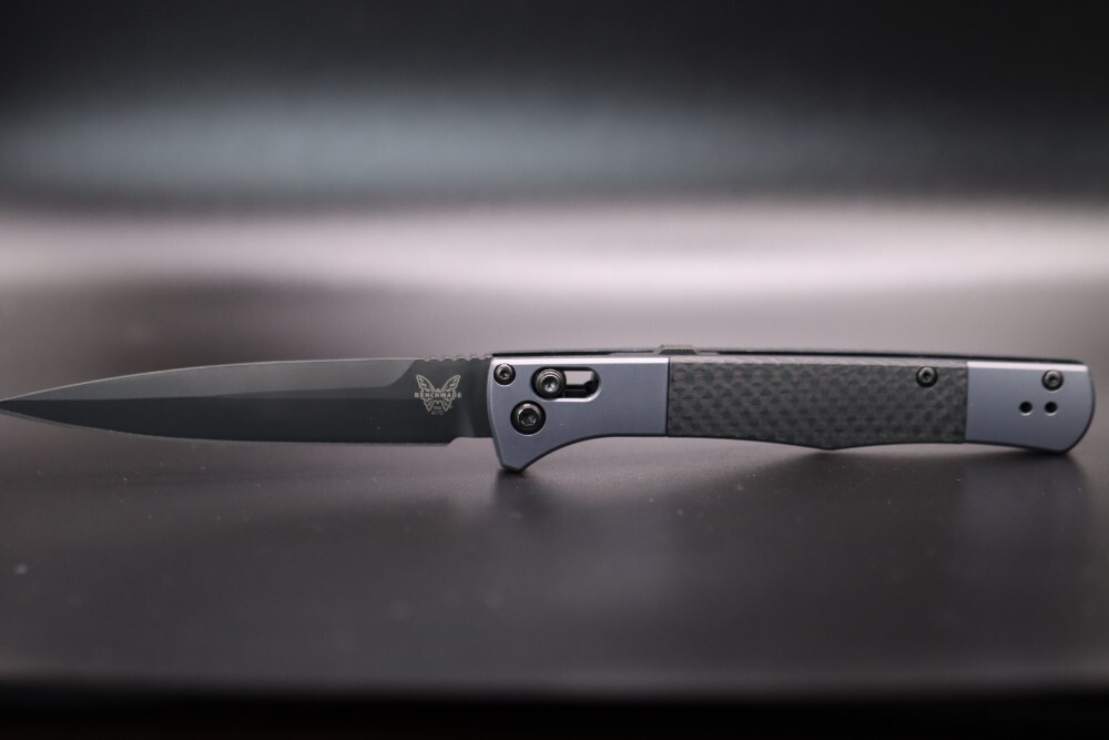 Benchmade Auto Fact AXIS Lock Knife Aluminum/CF (4" Black DLC)