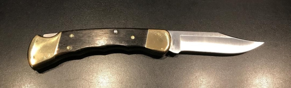 NEW - Buck U.S.A. 110 "Finger-Groove" Folding Hunter Knife + Sheath