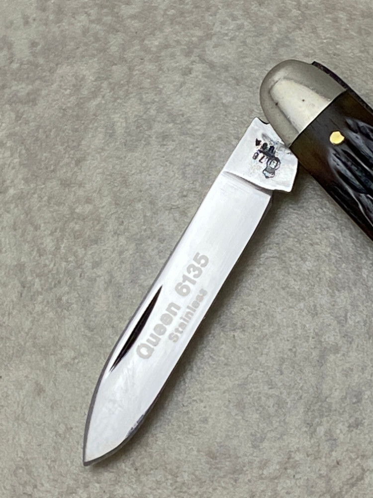 Queen 1978 USA 6135 Stainless Bone Pen Knife