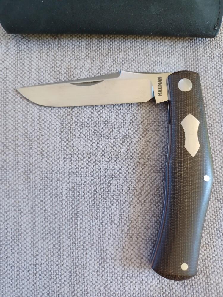 Rhidian Rogue Wave Trapper...OD green canvas micarta. .Cpm154..3.625 ...