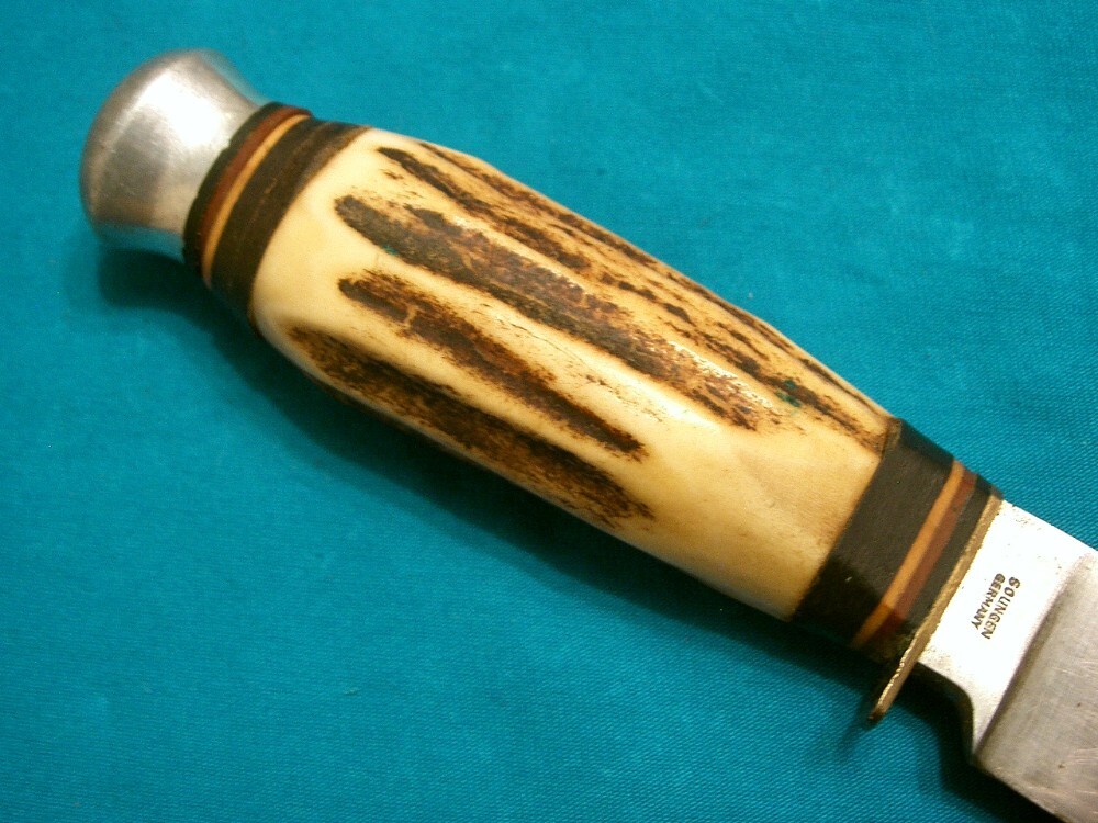 VINTAGE ASSOCIATED CUTLERY SOLINGEN GERMANY STAG HUNTING SKINNING BOWIE ...