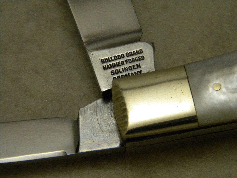 Bulldog Brand Solingen Germany Pearl Gunstock Jack Knife