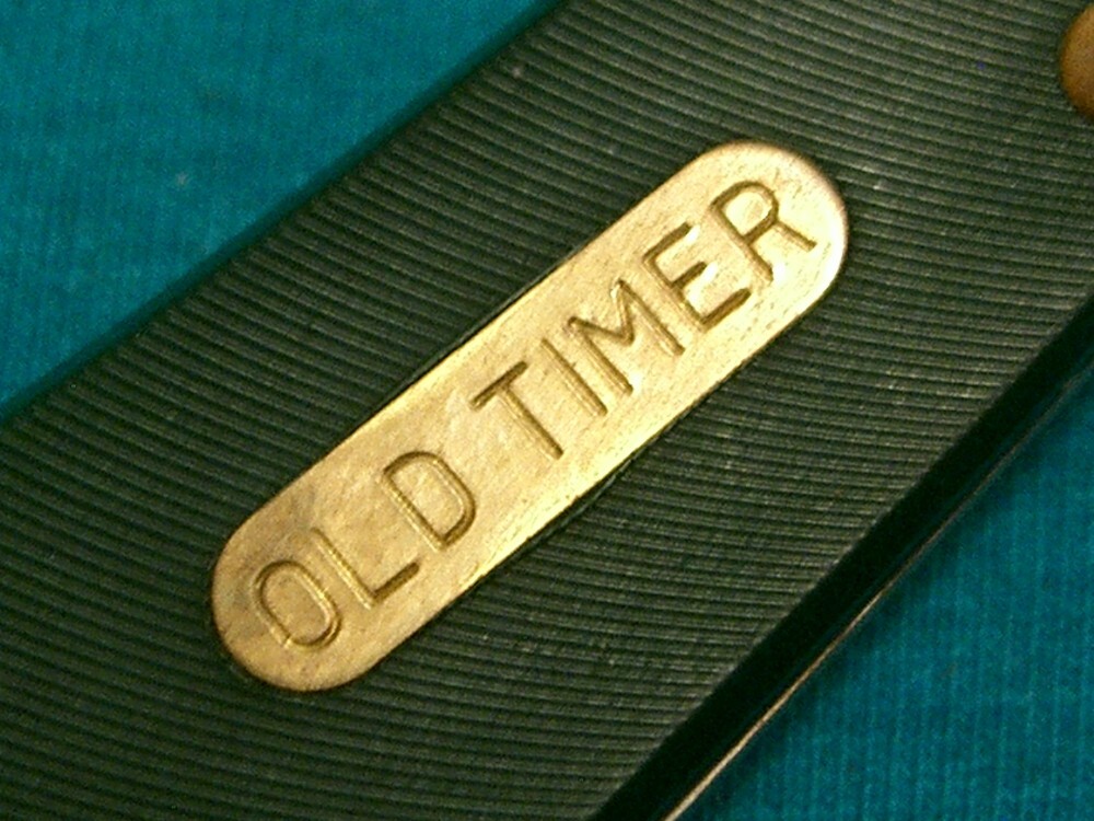 VINTAGE SCHRADE USA 5OT OLD TIMER GREEN LOCKBACK FOLDER HUNTING ...