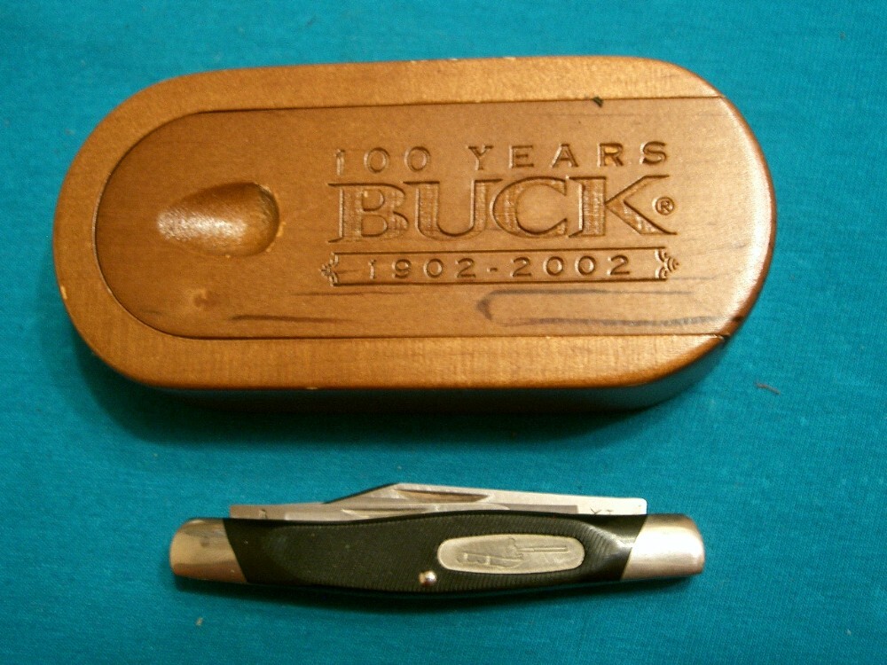 BUCK 309 USA WOOD BOX 100 YEARS STOCKMAN FOLDING POCKET PEN JACK ...
