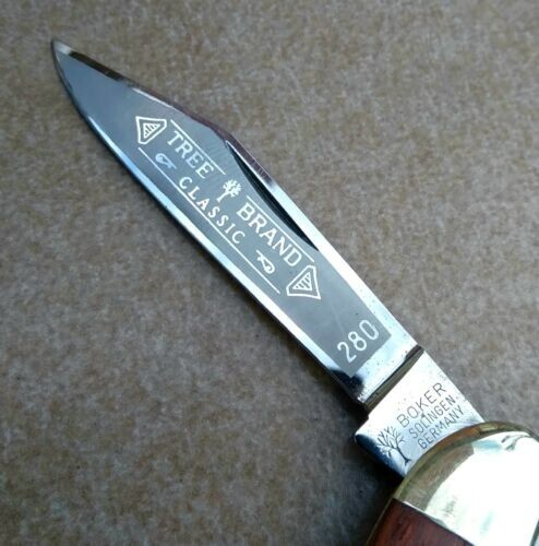 Boker Tree Brand Classic 280 White Handle Triple Blade Pocket Knife
