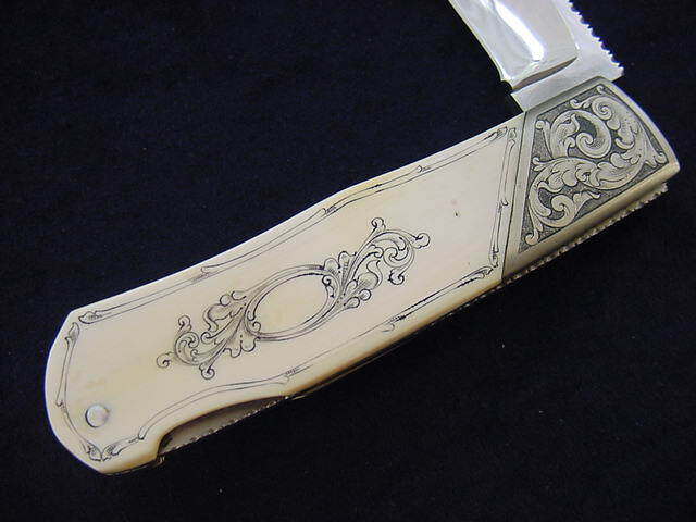 RARE GEORGE A. WALKER, Alpine, Wyoming, Ivory, Scrimmed, Engraved ...