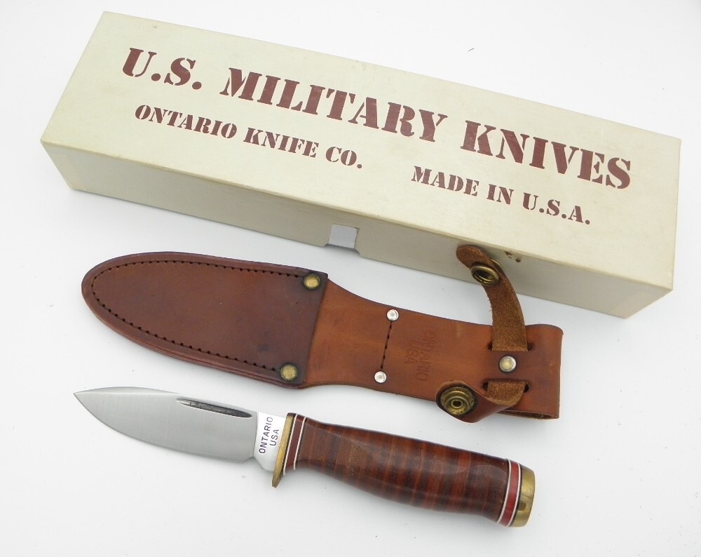 Ontario USA P3 Army Quartermaster Knife, 1995: 10 3/4” overall with a 6 ...