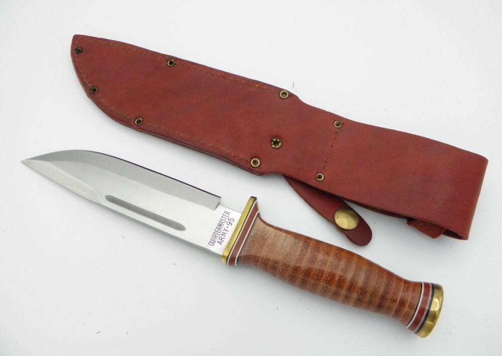 Ontario USA P3 Army Quartermaster Knife, 1995: 10 3/4” overall with a 6 ...