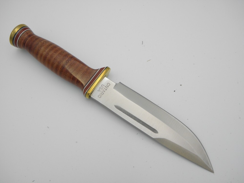 Ontario USA P3 Army Quartermaster Knife, 1995: 10 3/4” overall with a 6 ...