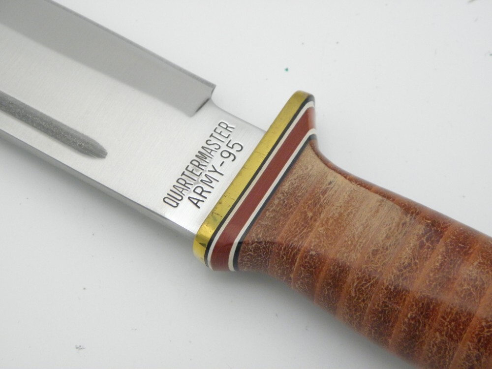 Ontario USA P3 Army Quartermaster Knife, 1995: 10 3/4” overall with a 6 ...