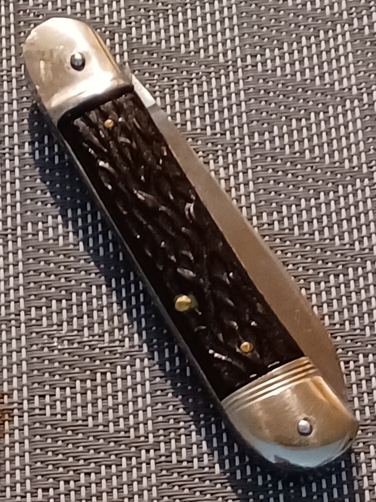 7 1/4" German Bonsa Springer Lever lock knife.