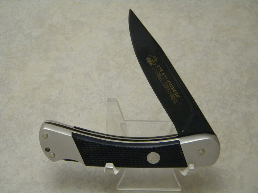 Puma Keramik 232 651 Handmade Ceramic Blade Lockback Knife in Pouch