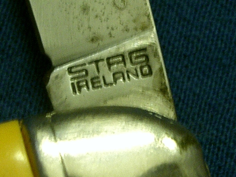 VINTAGE STAG IRELAND FOLDING POCKET TEXAS TOOTHPICK TICKLER FISH KNIFE ...
