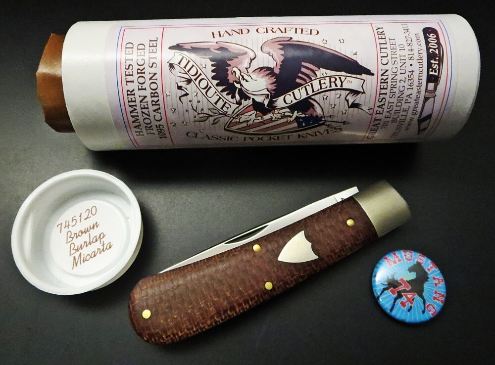 Great Eastern Cutlery #74 Mustang Brown Burlap Micarta GEC 745120