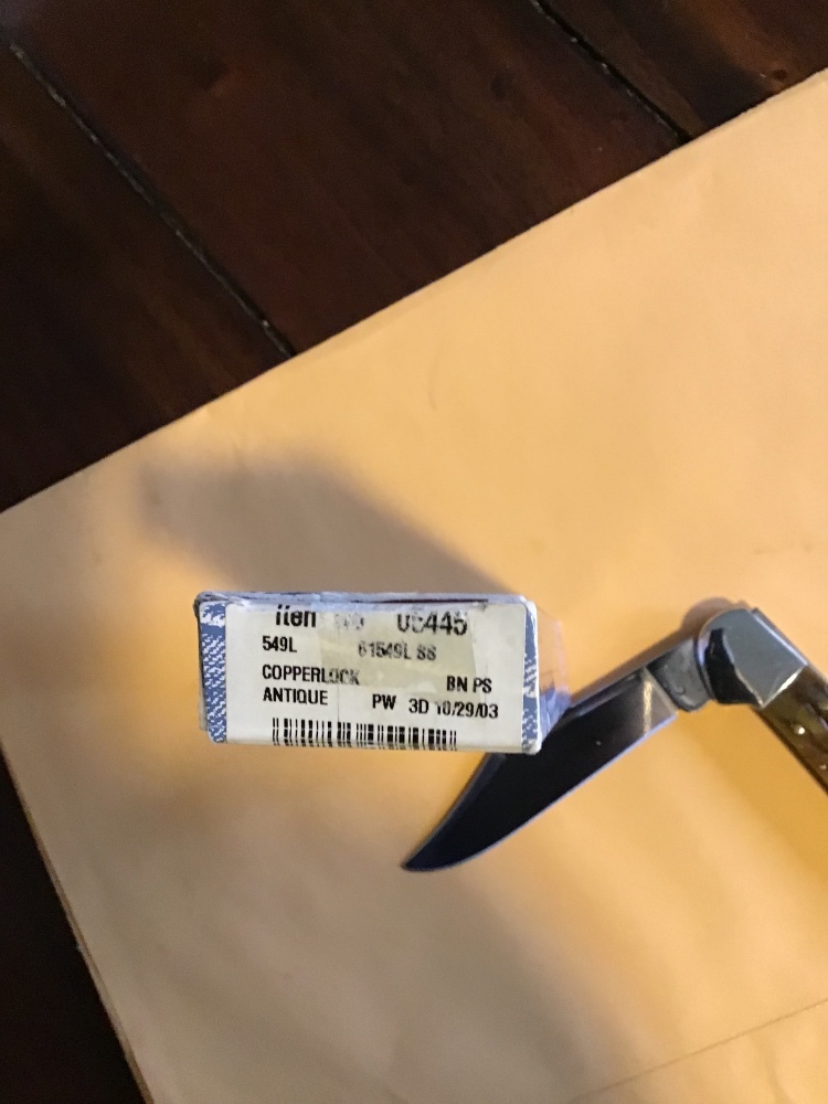 Case copperlock automatic knife. Antique bone.