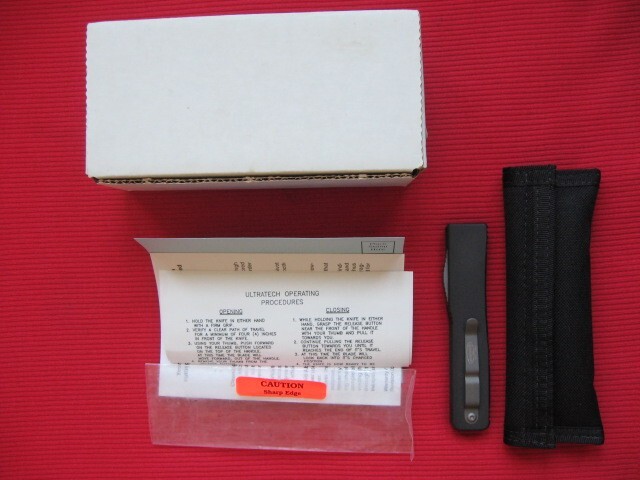 Microtech 2002 ULTRATECH D/E Satin Serrated OTF Switchblade Knife - New In Box w/Paperwork