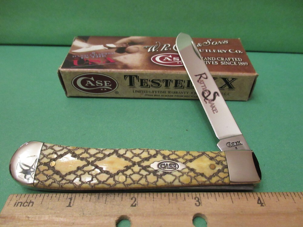 Case XX2009 Rattle Snake Bone Trapper Pattern # 6154 SS