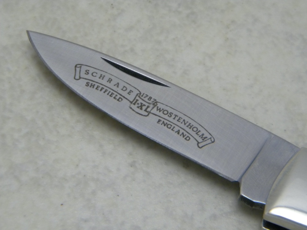 Schrade Wostenholm IXL Sheffield England Bone Lockback Knife