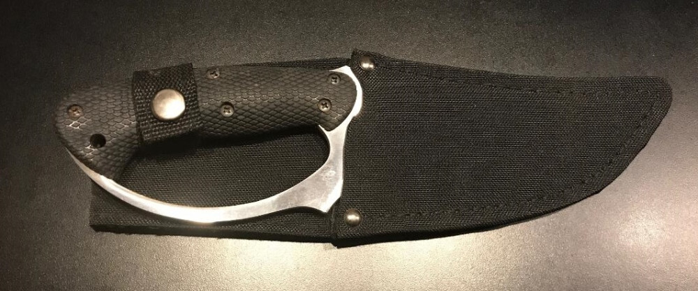 Fixed-Blade Bowie Knife with Sheath