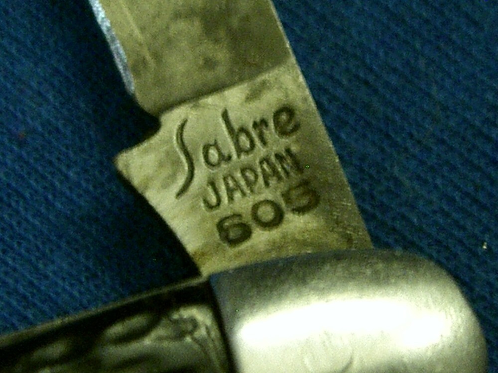 VINTAGE SABRE JAPAN 605 SERPENTINE JACK PEN FOLDING POCKET KNIFE KNIVES OLD