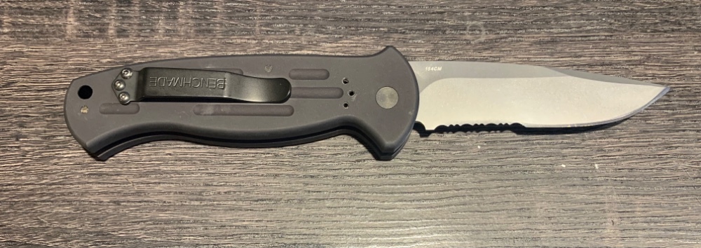 Benchmade A.F.O. Automatic Black Blade Combo Edge w/ Safety - 9050SBK