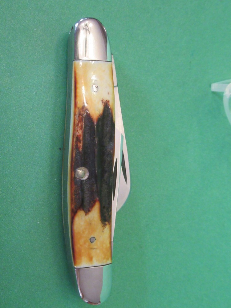 Case XX 1977 Stag Blue Scroll Stockman Pattern # 5347 SS