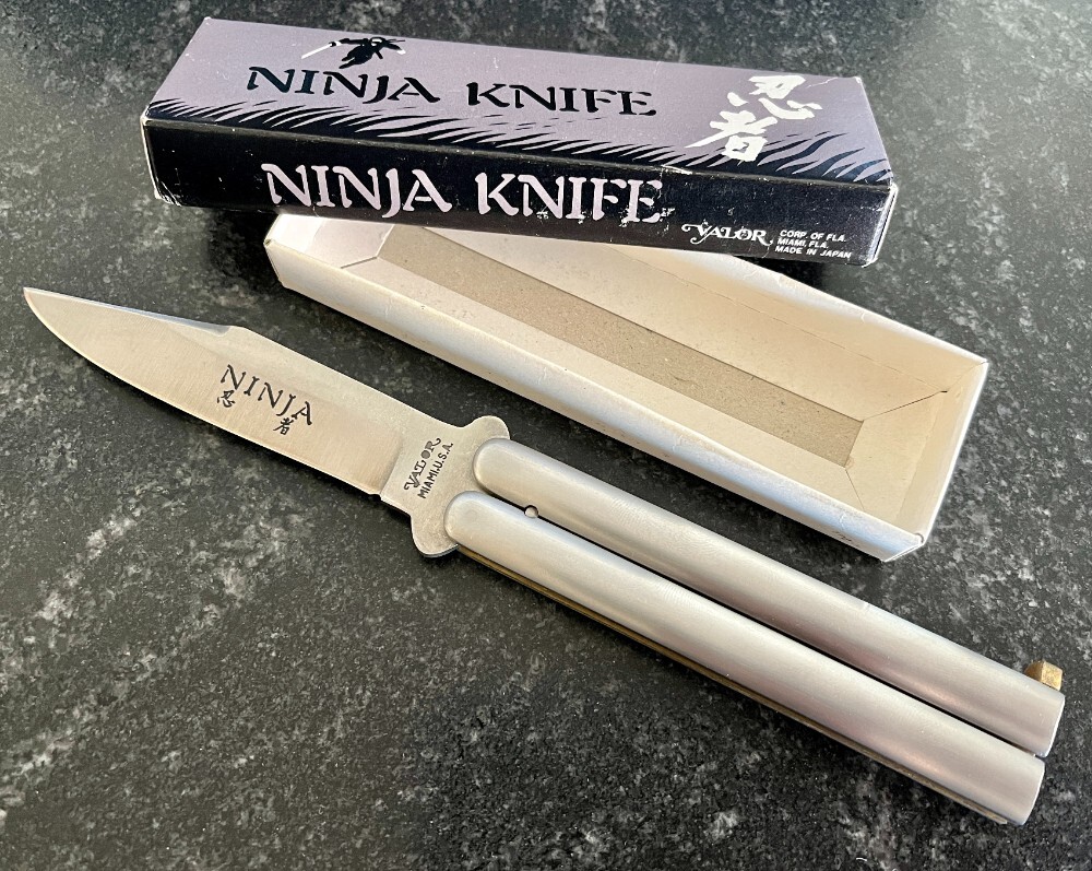 Vintage Valor Ninja Balisong Knife, Made In Japan, Unused With Original Box