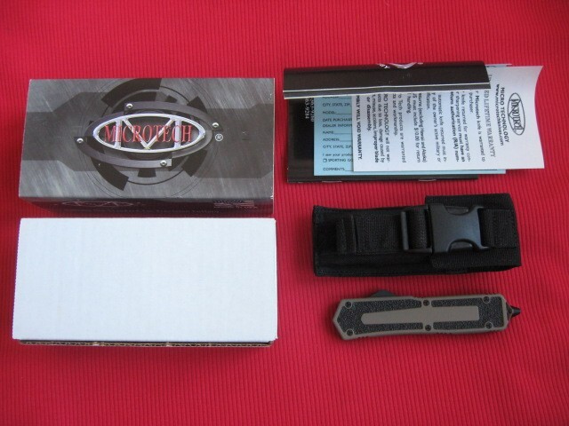 Rare Microtech 2006 SCARAB D/E Tan Tactical OTF Switchblade Knife - New In Box w/Paperwork