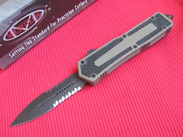 Rare Microtech 2006 SCARAB D/E Tan Tactical OTF Switchblade Knife - New In Box w/Paperwork