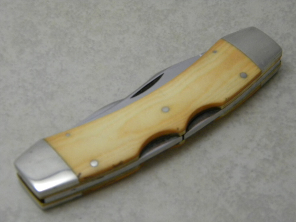 Texas Lockhorn White Micarta Double Lockback Knife