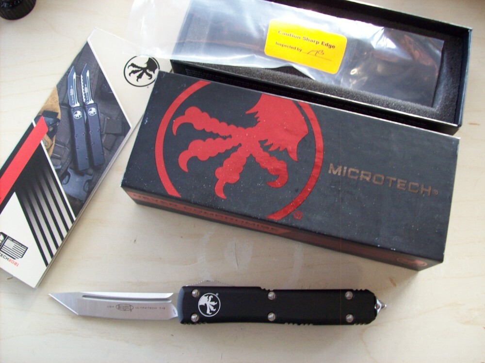 Microtech OTF Ultratech T/E Satin Standard 123-4 UNUSED Brand New in the Box W/Papers
