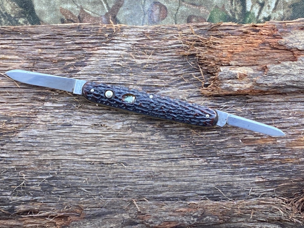 EARLY SCHRADE CUT CO WALDEN NY DOUBLE PUSH BUTTON SWITCHBLADE