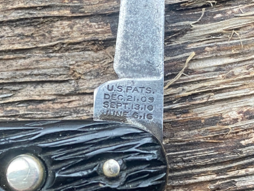 EARLY SCHRADE CUT CO WALDEN NY DOUBLE PUSH BUTTON SWITCHBLADE