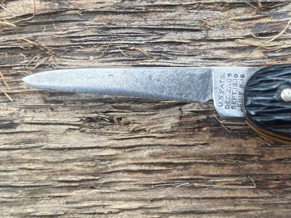 EARLY SCHRADE CUT CO WALDEN NY DOUBLE PUSH BUTTON SWITCHBLADE